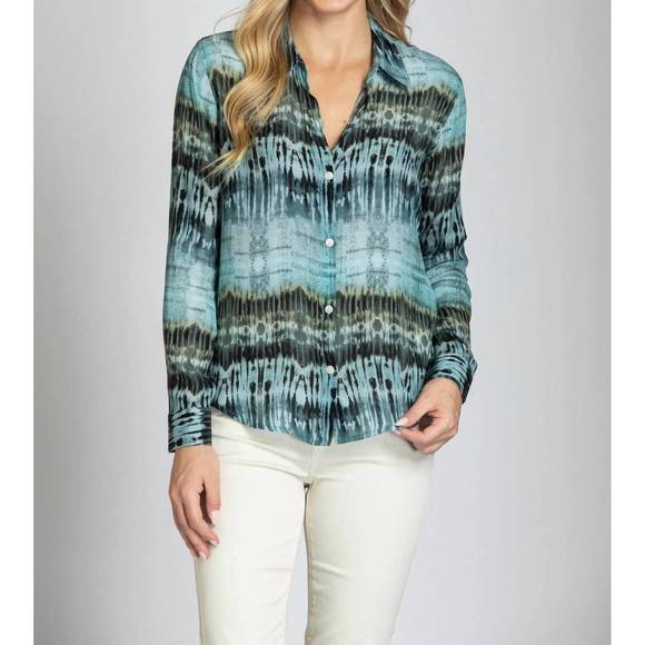 Apny | Tops | New Apny Stripe Buttonup Top With Roll Tab Sleeve In ...